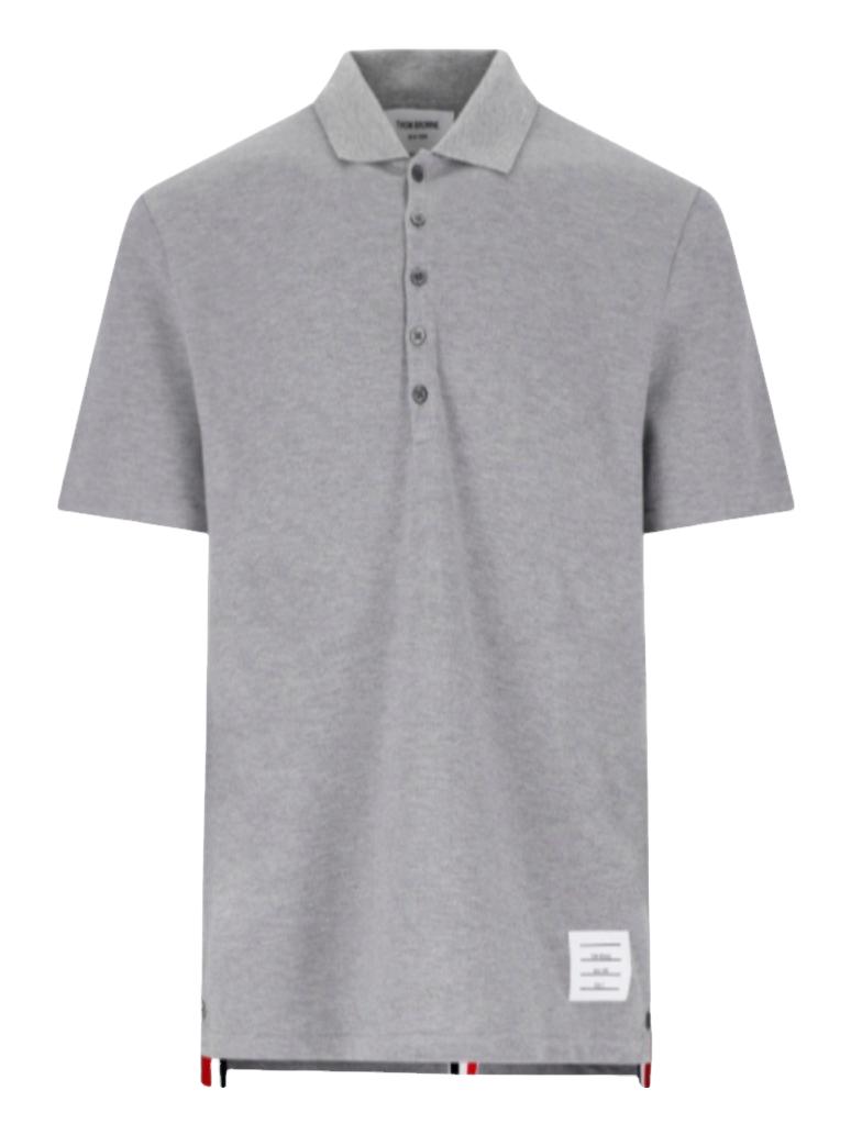 THOM BROWNE Thom Browne Classic Pique Stripe Relaxed Polo Shirt